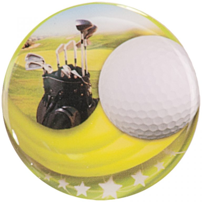 Golf Epoxy Dome Mylar Insert - California Trophy & Awards